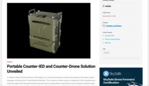 Portable Counter-IED and Counter-Drone Solution Unveiled - Netline ...