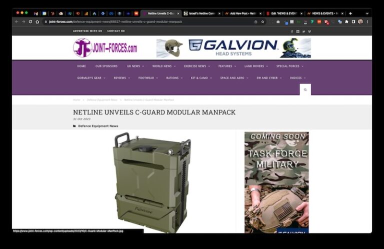 NETLINE UNVEILS C-GUARD MODULAR MANPACK - Netline Communication ...